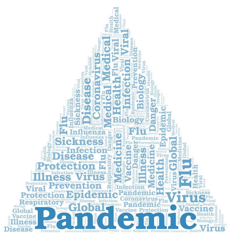 Pandemic Word Cloud on White Background Stock Illustration ...
