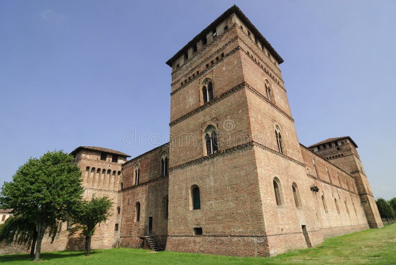 Pandino, castle stock photo. Image of building, vertical - 28520682