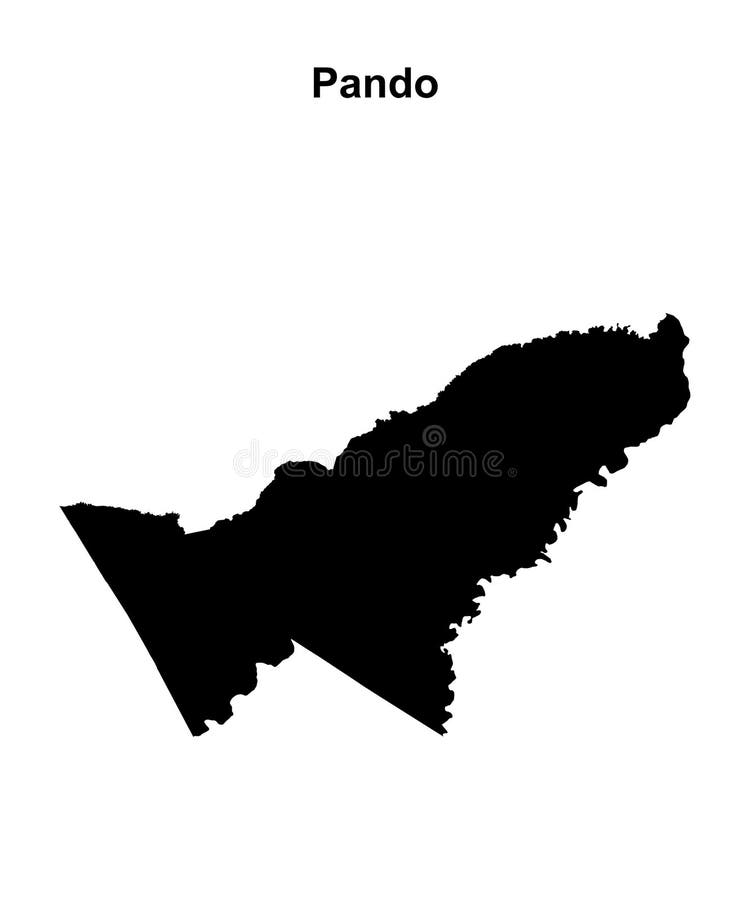 Pando outline map stock vector. Illustration of outline - 360402412