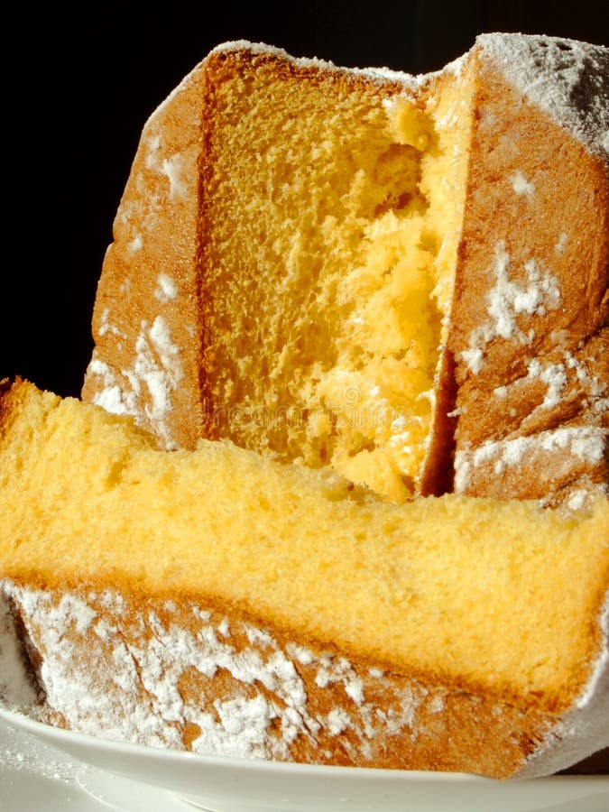 Pandoro stock image. Image of cake, close, frosted, sliced - 1668801