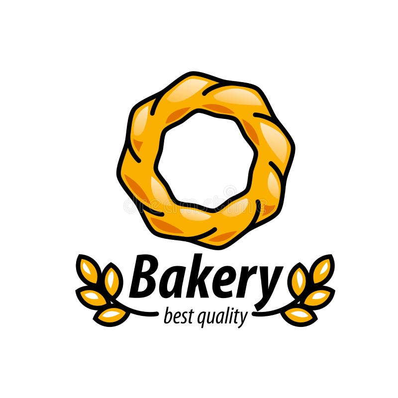 Logo Del Pane Su Un Fondo Nero Illustrazione Vettoriale - Illustrazione ...