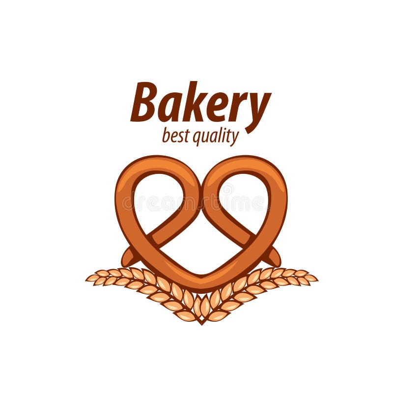 Logo Del Pane Su Un Fondo Nero Illustrazione Vettoriale - Illustrazione ...