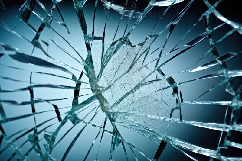 Pane of Glass Tiny Small Crack. AI Generated Stock Illustration ...