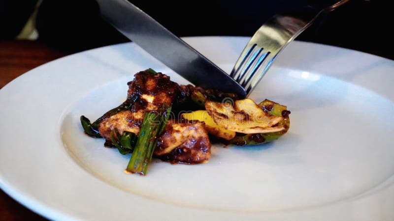 Paneer Tikka Served on Table Stock Photo - Image of cutting, tikka ...