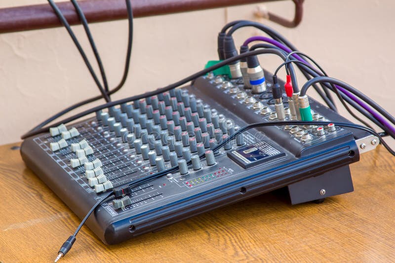 Panel audio control stock photo. Image of entertainment - 79917406