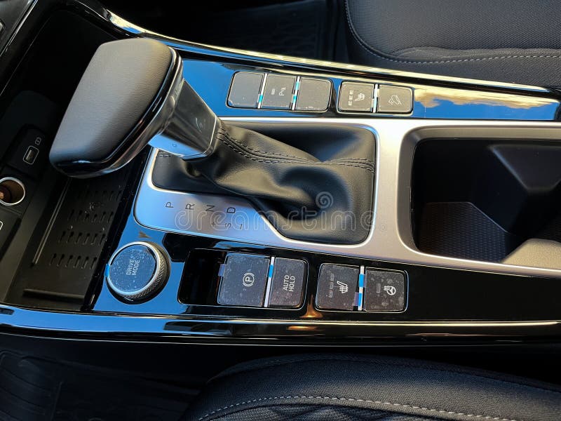 Panel with Automatic Transmission of the Car Stock Image - Image of ...