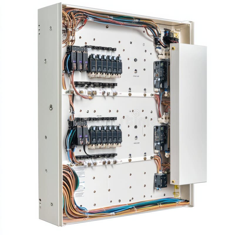 Panel Boards Assembled with Various Circuits and Wiring in a Utility ...