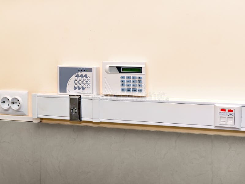 Panel Burglar and Fire Alarm Stock Image - Image of password, house ...