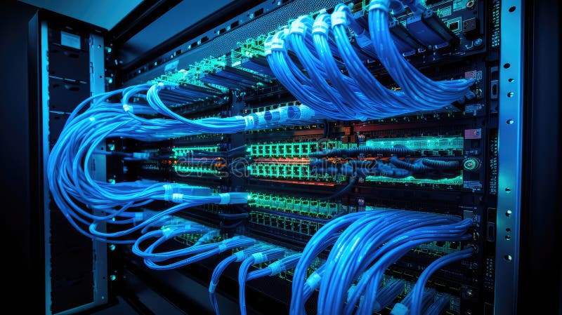 Panel cabling solutions stock illustration. Illustration of center ...