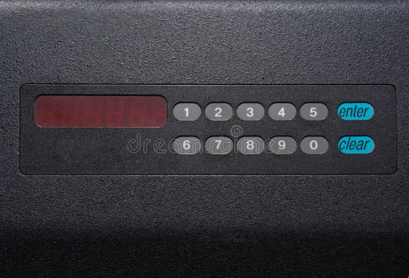 Panel on a Cast-iron Safe with Numbers for Dialing the Safe Code. Stock ...