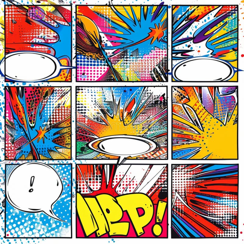 Comic Strip Style Artwork Showing Close-ups of a People S Shocked ...