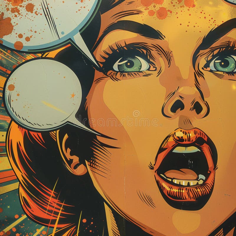 Comic Strip Style Artwork Showing Close-ups of a People S Shocked ...