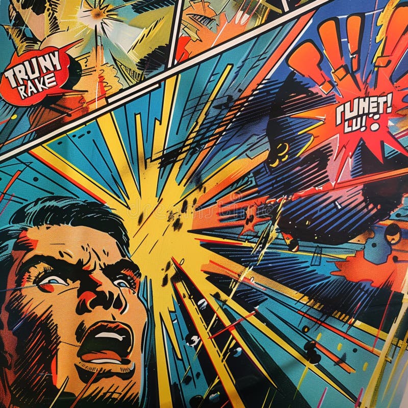 Comic Strip Style Artwork Showing Close-ups of a People S Shocked ...