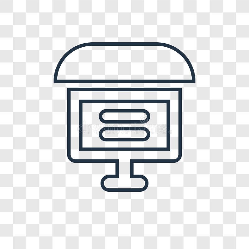 Panel Concept Vector Linear Icon Isolated on Transparent Background ...