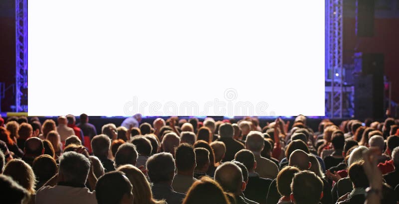 White Panel during a Concert Stock Photo - Image of crowd, theater ...