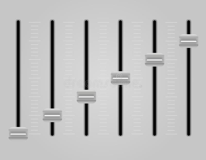 Panel Console Sound Mixer Vector Illustration Stock Vector ...
