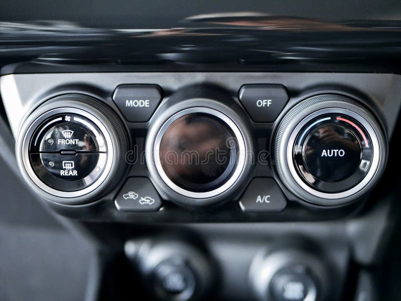 Panel De Control Del Aire Acondicionado Auto Del Coche Foto de archivo ...