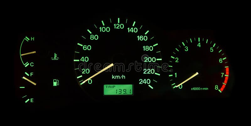 El Panel Moderno Del Tablero De Instrumentos Del Instrumento Del Coche ...