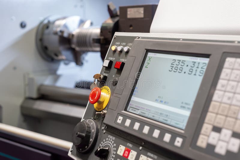 Panel De Control Del Torno Moderno Fondo Industrial Abstracto Foto de archivo - Imagen de ...