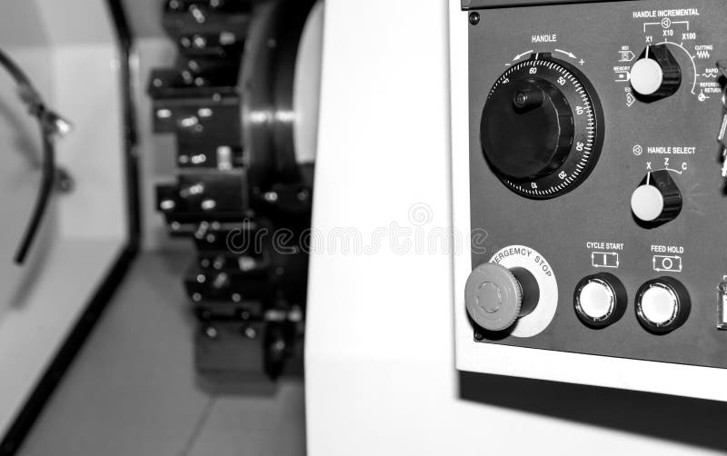 Panel De Control Digital De La Máquina Cnc. Imagen de archivo - Imagen ...