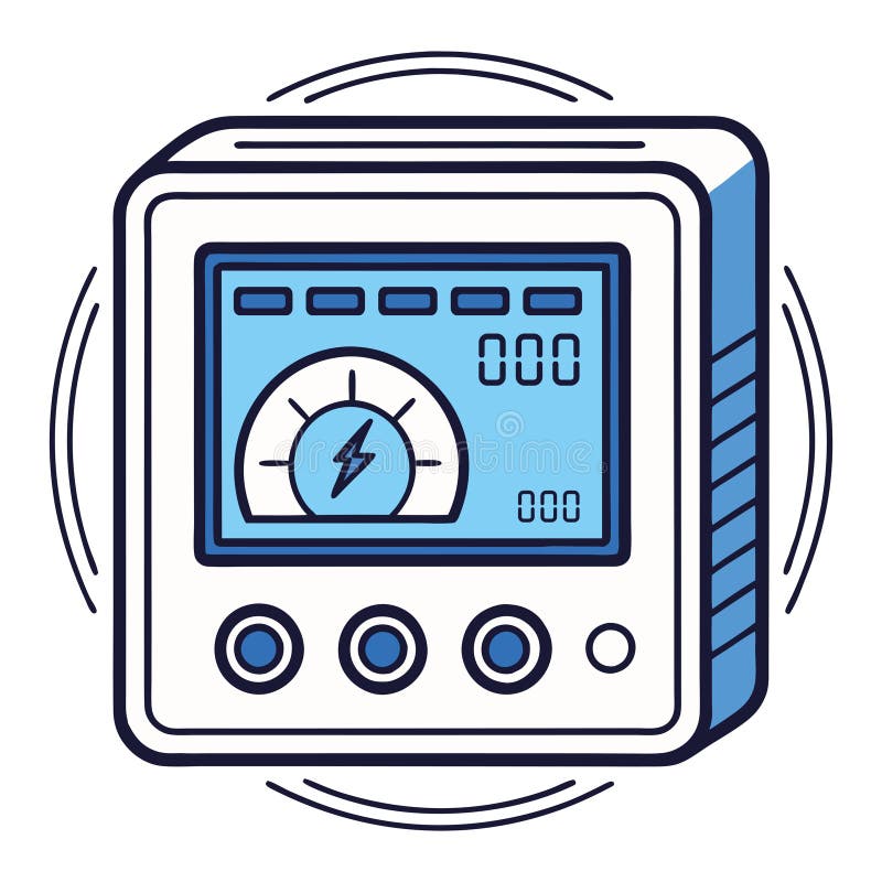 Panel de control digital ilustración del vector. Ilustración de ...