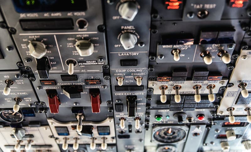 Panel De Control De Los Aviones Foto de archivo - Imagen de objeto ...
