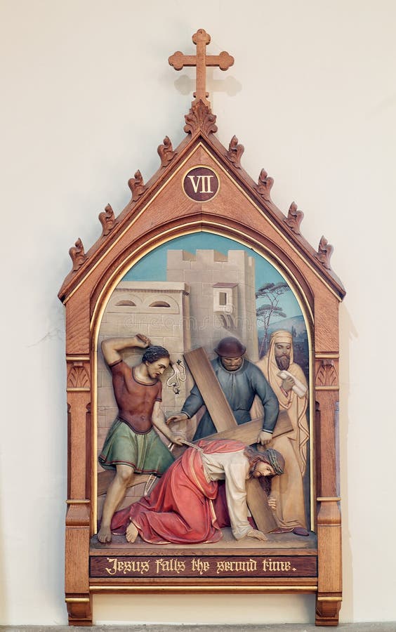 Panel Depicting One of the Stages of the Stations of the Cross Stock ...