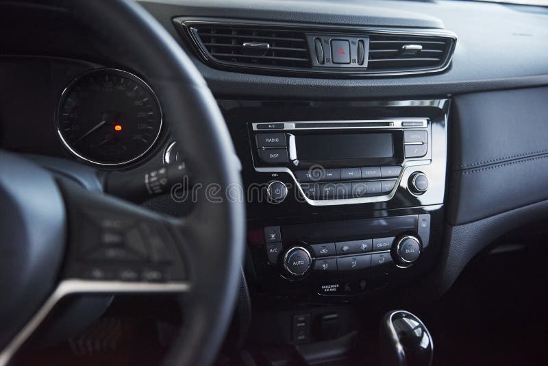 Panel with Digital Elements. Front Part of the New Expensive Modern Car ...