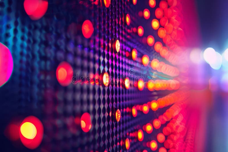 The Panel Displays a Dynamic Light Pattern with Bright LEDs, Set ...