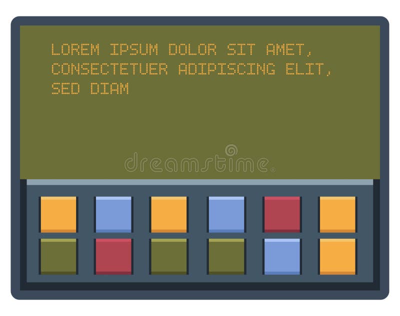 Panel Electric Equipment or Gadget with Display Stock Vector ...