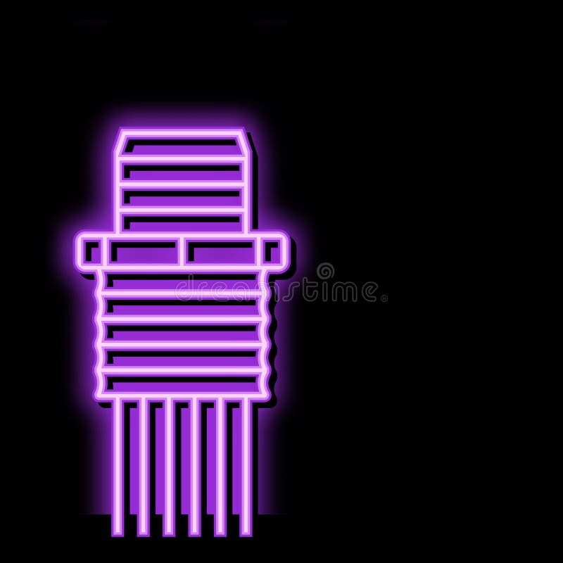 Panel Feed Wire Cable Neon Glow Icon Illustration Stock Vector ...