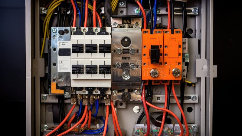 Panel home breaker box stock illustration. Illustration of generated ...