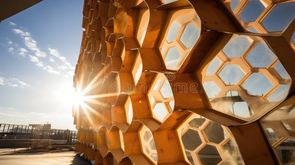 Panel honeycomb technology stock illustration. Illustration of strength ...