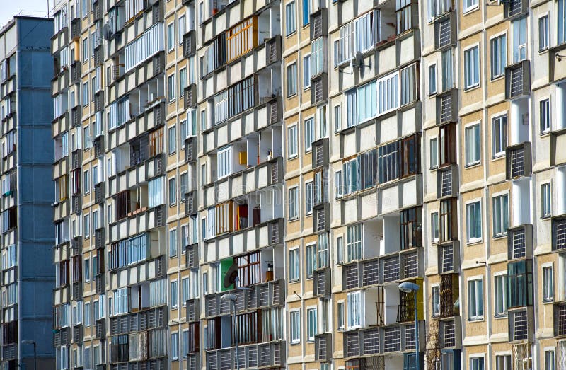 The panel house stock photo. Image of residential, apartment - 18640664