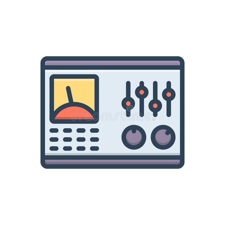 Color Illustration Icon for Panel, Meter and Control Stock Illustration ...