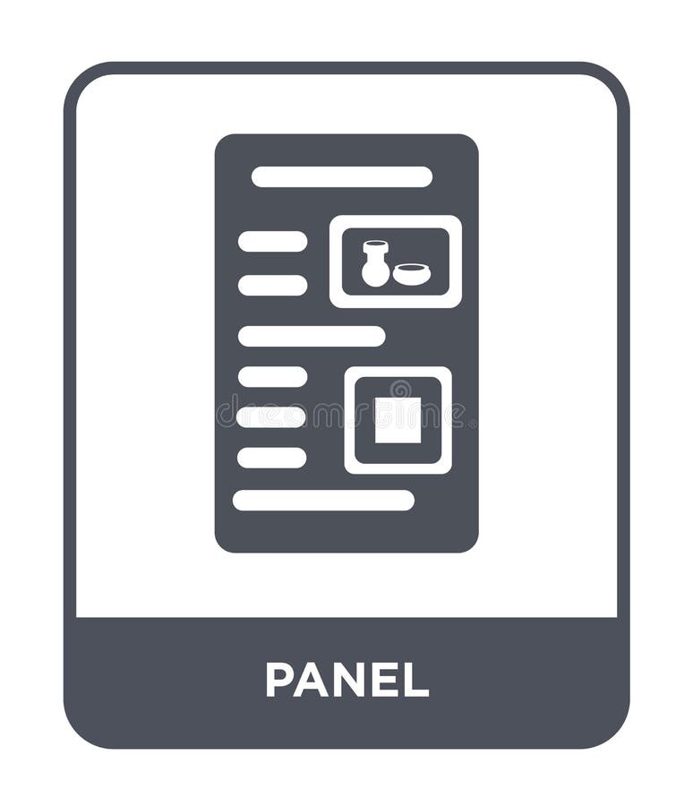 Panel Icon in Trendy Design Style. Panel Icon Isolated on White ...