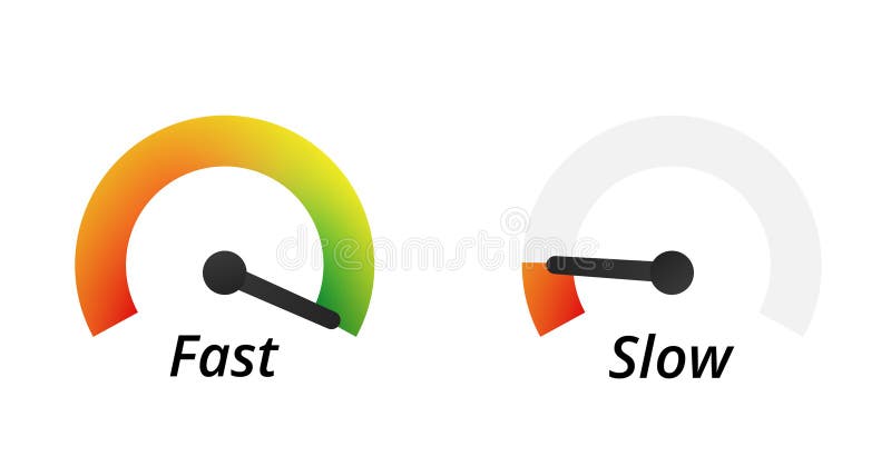 Panel Indicator Fast and Slow Stock Vector - Illustration of panel ...