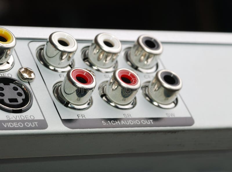 The panel of inputs stock photo. Image of amplifier, multi - 19396926