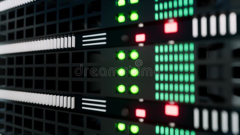 Panel Lamps Data Center Modern Technology Security Electric System ...