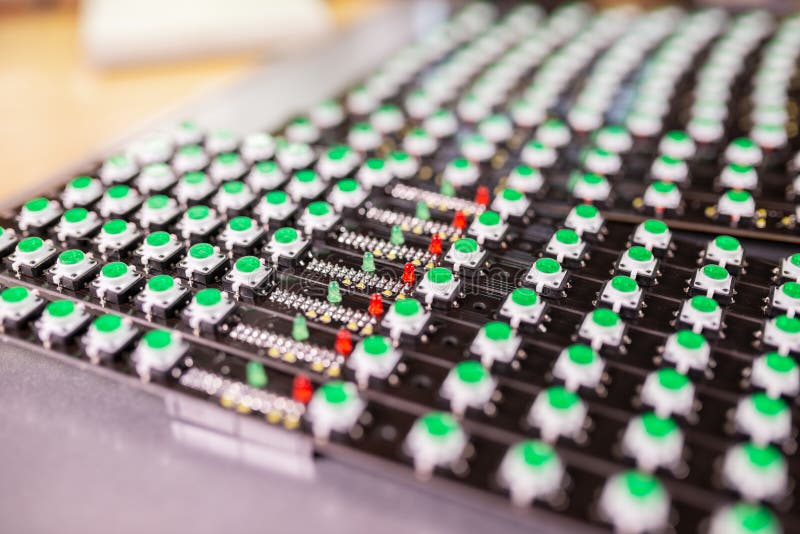 Panel of LED Light Indicators is in the Production Stock Photo - Image ...