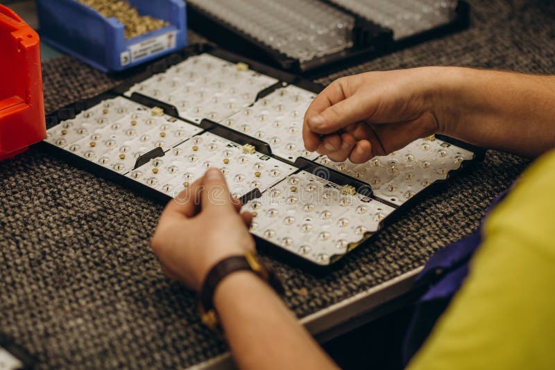 Panel with LEDs. Light-emitting Diodes. Stock Image - Image of line ...