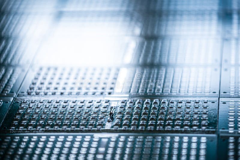 Panel of Light Indicators is in the Production Stock Image - Image of ...