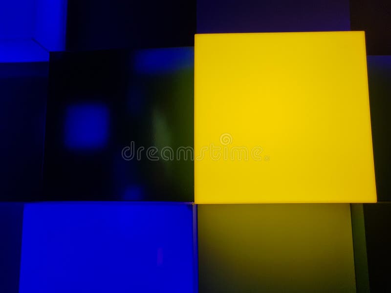 Panel of Luminous Squares in Different Colours Stock Image - Image of ...