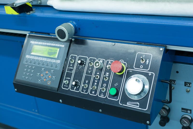Panel Manufacturing Machine Stock Photo - Image of buttons, automated ...