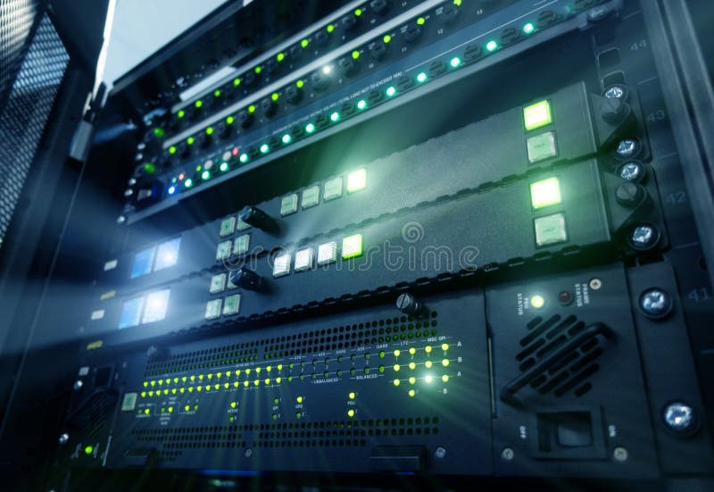 Server Rack with Servers and Cables. Server Racks, Server Room Stock ...