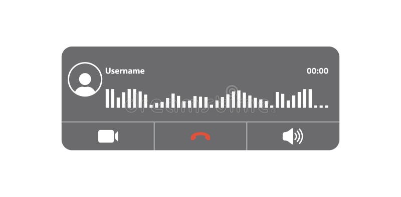 Panel of New Call Screen Template. Incoming Call Interface. Vector ...
