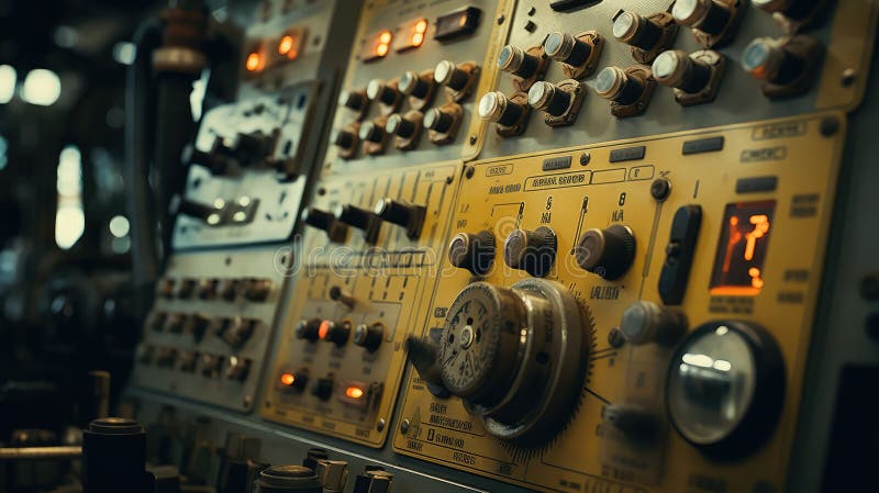 Panel oil rig electronics stock illustration. Illustration of ...