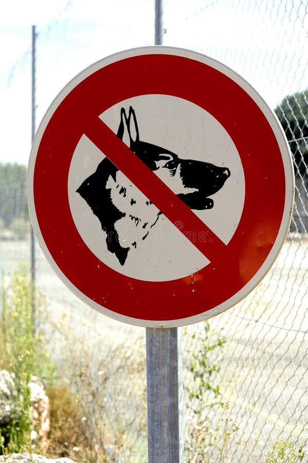 Sign Domestic Animal Prohibited Stock Photos - Free & Royalty-Free ...