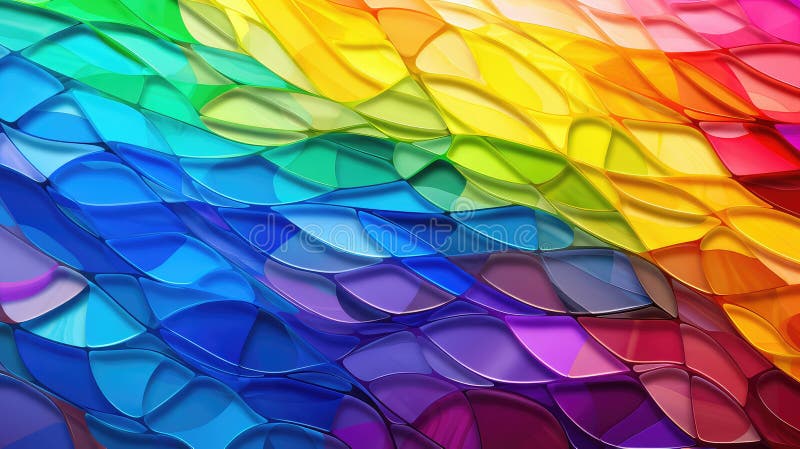 Panel Rainbow Stained Glass Stock Illustration - Illustration of ...