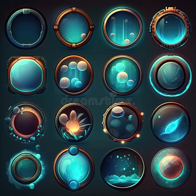Panel Round Frame Game Ai Generated Stock Illustration - Illustration ...